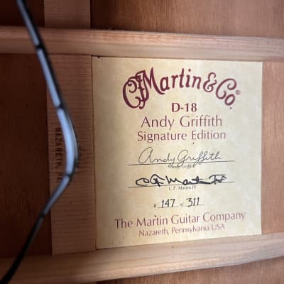 2003 Martin D-18 Andy Griffith Signature Model | Reverb