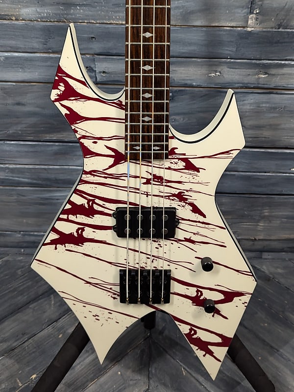 Used B.C. Rich Revenge Blood Spatter Warlock Bass with Gig | Reverb