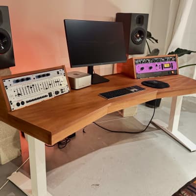 Professional Studio Workstation Desk - Custom Mahogany Build | Reverb