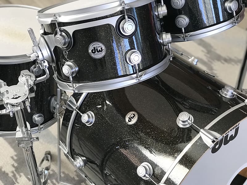 DW Collector's Series Black Ice Drum Set | Reverb
