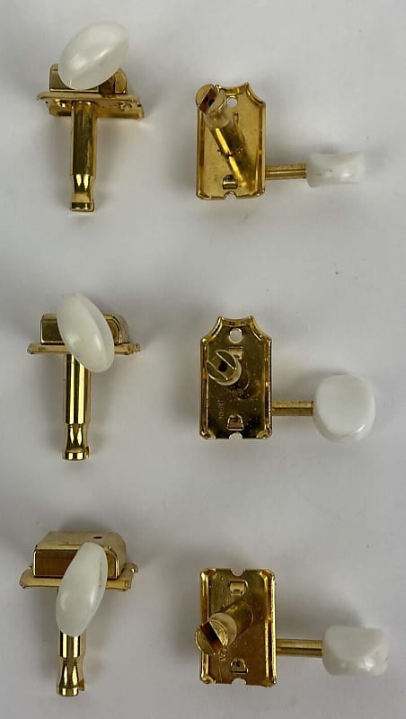 Lot of 6 x Guitar Tuning Machine Heads Faux White Pearl Brass | Reverb