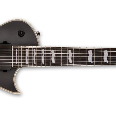 ESP LTD EC-407 HH EMGs Cutaway Black Satin 7-String Electric | Reverb