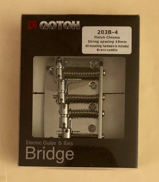 Gotoh 203B-4 Chrome Vintage Style Bass Bridge | Reverb