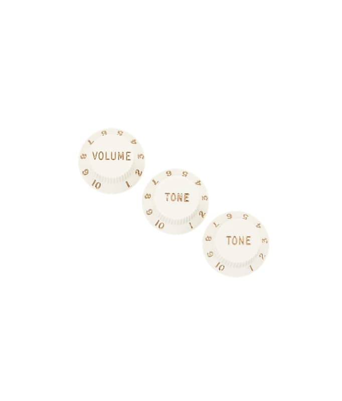 Stratocaster Knobs, Parchment (Volume, Tone, Tone) (Set of 3) | Reverb