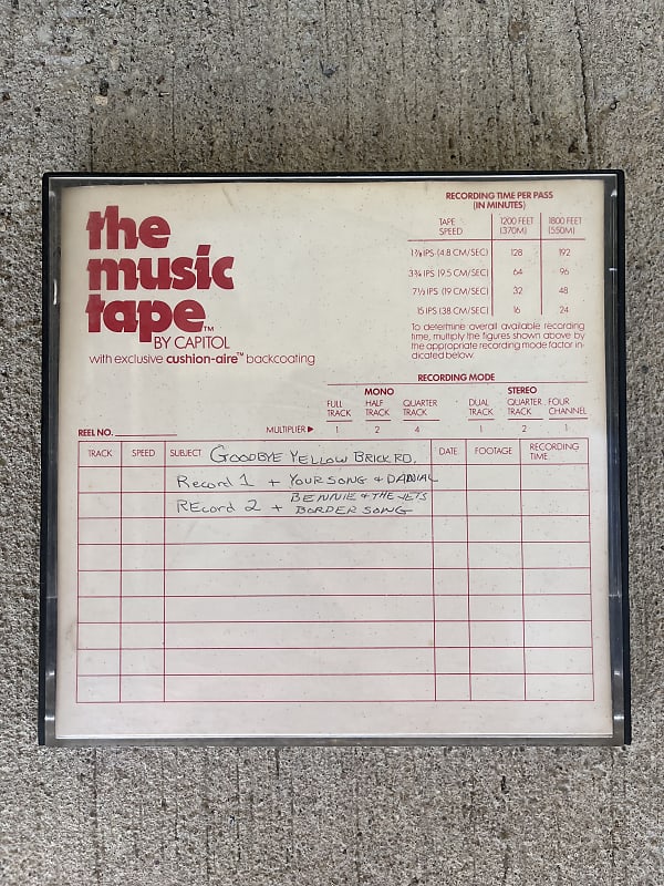 Capitol The Music Tape Recording Tape | Reverb