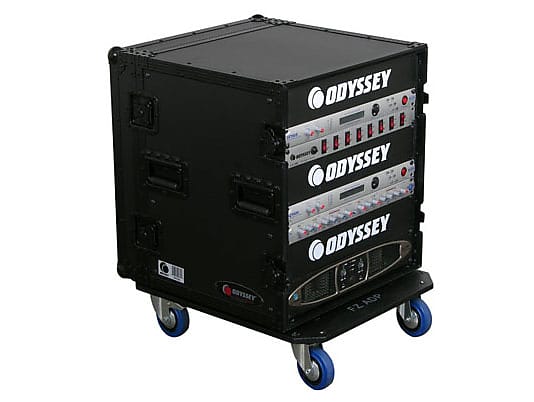 Odyssey FZAR12WBL 12U Pro Amp Rack Case with Casters - Black | Reverb