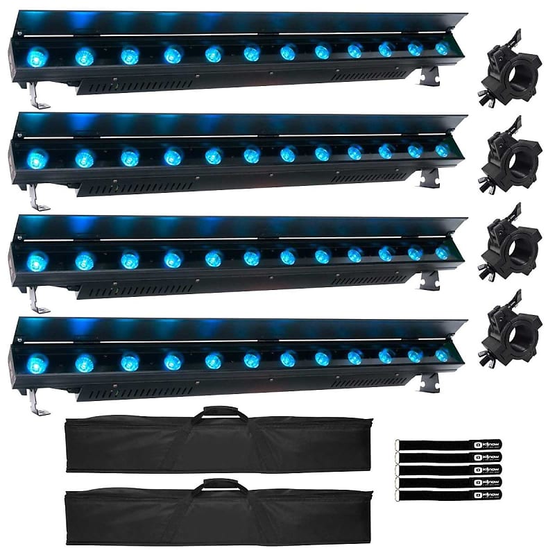 ADJ Ultra Hex Bar 12 LED 12 x 10 Watt HEX LED Uplights 4 Pack | Reverb