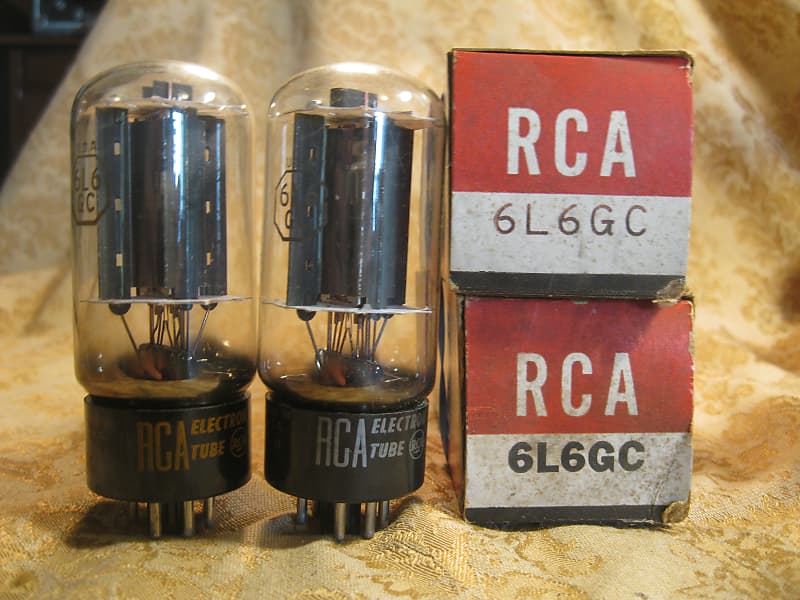MATCHED PAIR NOS NIB RCA 6L6GC BLACK PLATE Tubes Double D | Reverb