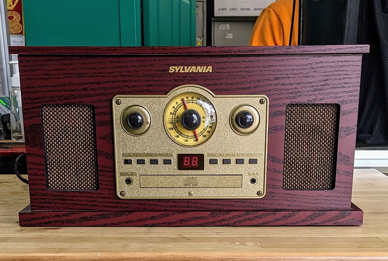 Sylvania SRCD838 5-in-1 Nostalgic Turntable with CD, | Reverb