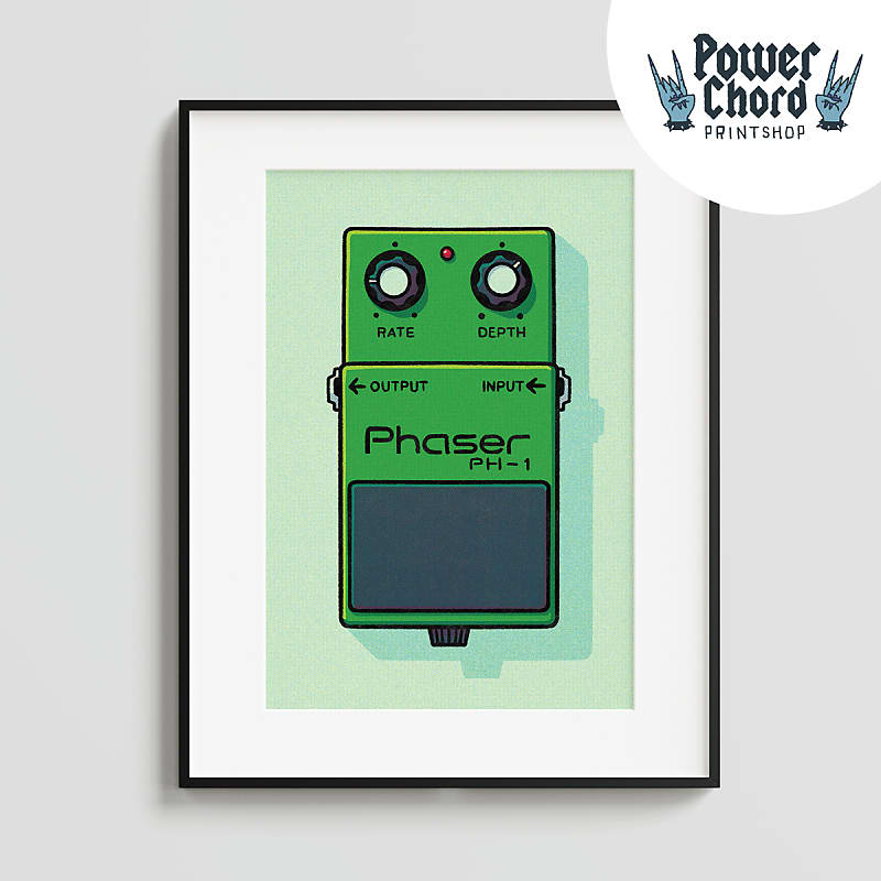 Phaser PH1 Poster, Guitar Pedal Art Print, For Mancave, Gift | Reverb