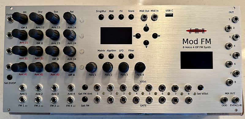 Jomox Mod FM - 8-Voice Eurorack FM Synth 2023 - Silver | Reverb