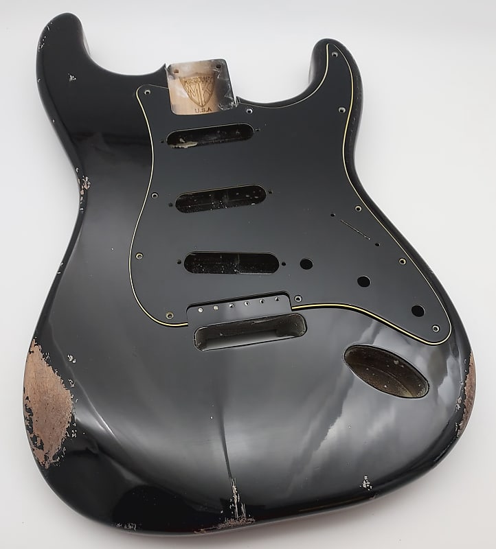 4lbs BloomDoom Nitro Lacquer Aged Relic Black S-Style Vintage | Reverb