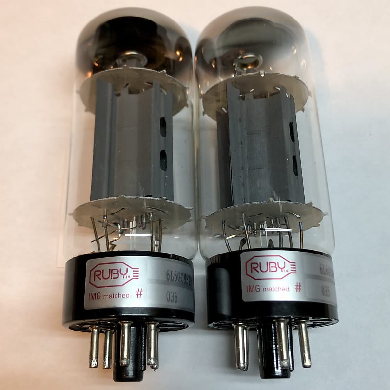 Ruby 6L6 GC MSTR Power Tubes Matched Pair | Reverb