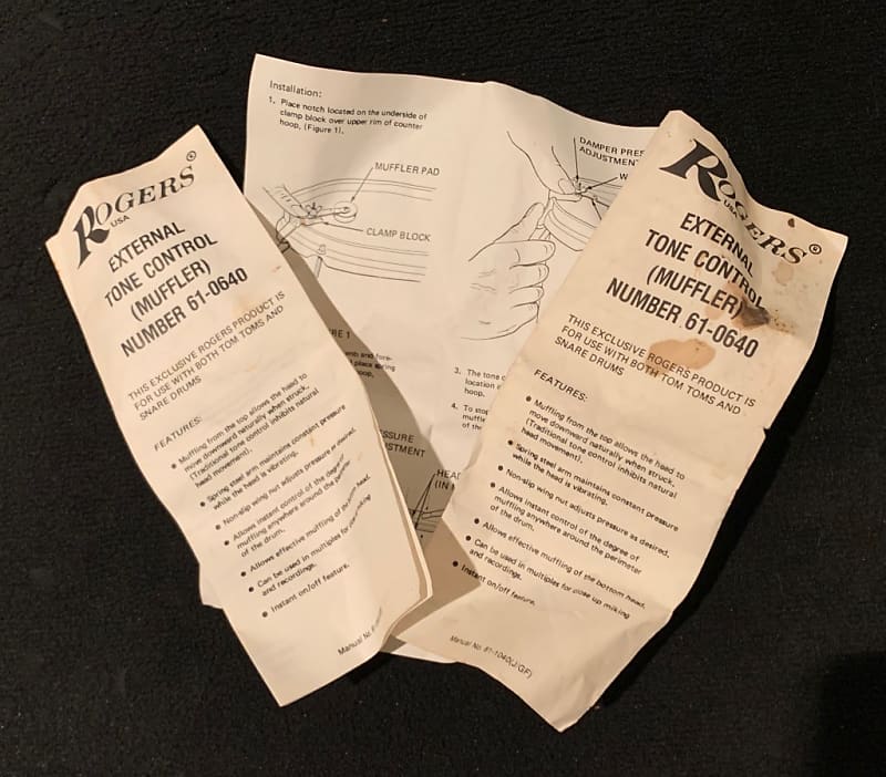 Rogers Drums Rogers External Tone Control Leaflets 1970's - | Reverb