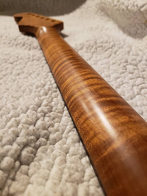 SpeciaL USA made Roasted 5a Flame maple neck. Nitro finish, | Reverb
