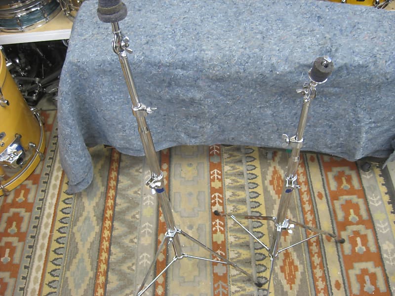Ludwig Straight Cymbal Stands (Lot3193-U-3293) 70's - Chrome | Reverb