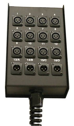 Rapco S16BPPR 12-Channel Pre-Punched Stage Box with Strain | Reverb