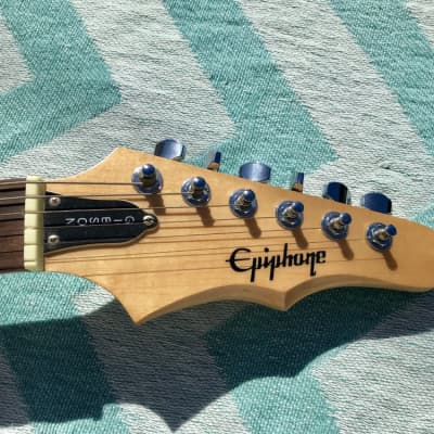 Epiphone Gibson Fat strat Stratocaster S210-BK 2002 Black | Reverb