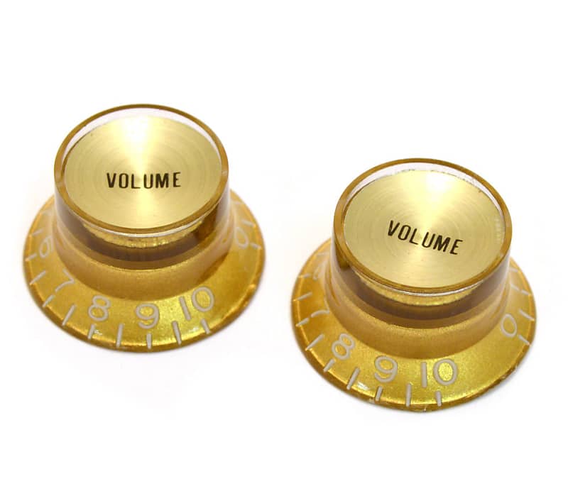 PK-0184-032 (2) Reflector Volume Knobs Gold/Gold For USA | Reverb UK