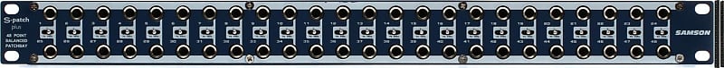 Samson S-Patch Plus 48-point Balanced Patchbay Bundle with | Reverb