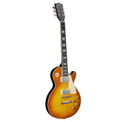 Artist AP97 Honey Burst Chambered Electric Guitar & Black | Reverb