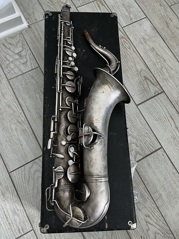 Vintage Conn New Wonder tenor Saxophone silver plated with | Reverb