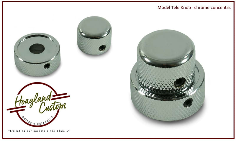 Tele Knob - Chrome Concentric - Fits CTS Pot Shafts - sold | Reverb UK