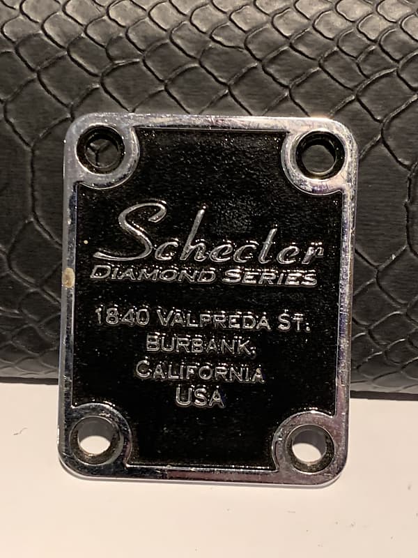 Schecter Diamond Series Burbank California Neckplate 80s/90s | Reverb