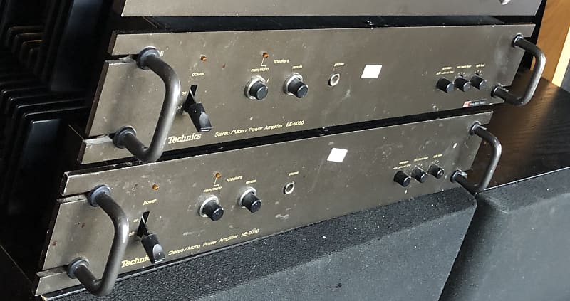 Technics 2 X SE 9060 Vintage Stereo Mono Power Amplifiers W/ | Reverb