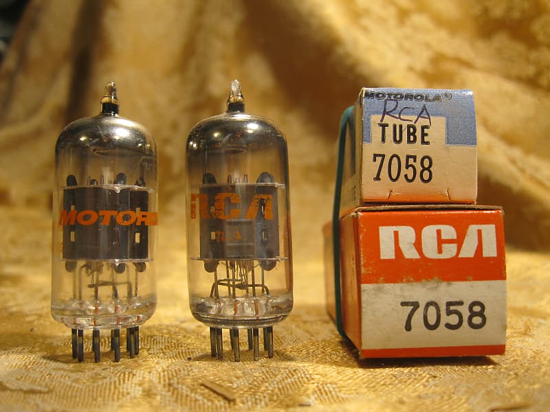 NIB NOS Matched Pair Motorola RCA 7058 Tubes | Reverb