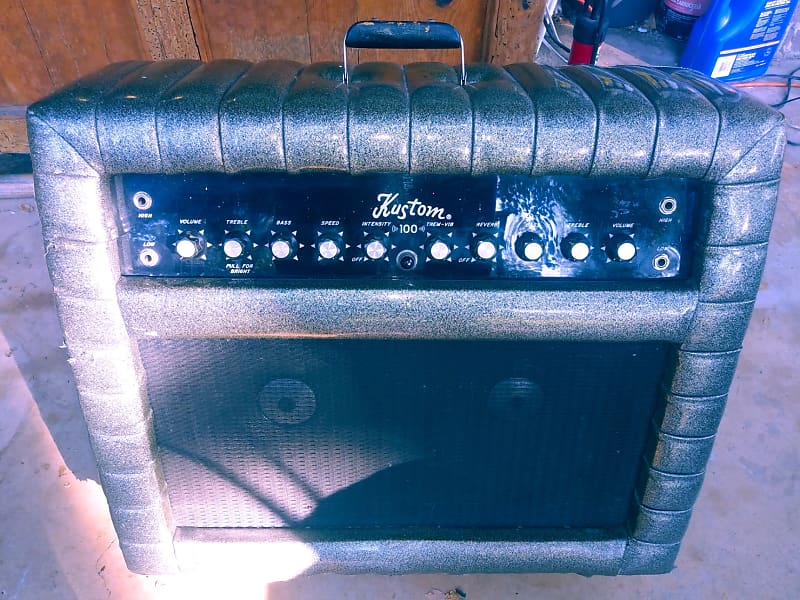 Kustom 100 Tuck And Roll 1969 Green Sparkle Vintage Combo Amp | Reverb