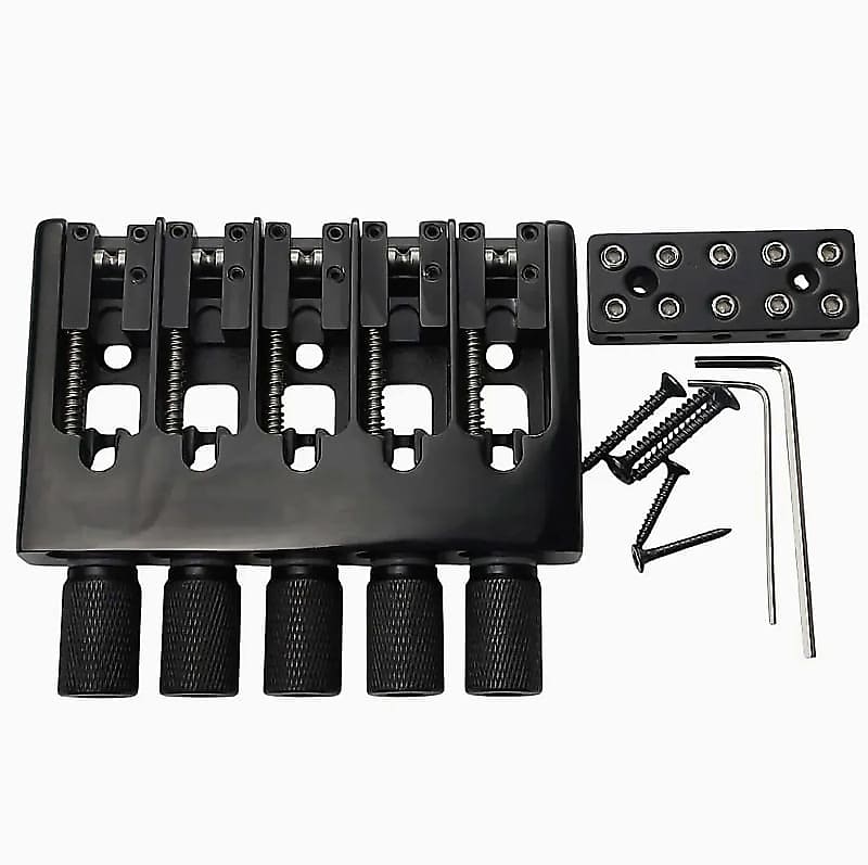 Black 5 String Headless Bass Guitar Fixed Bridge with | Reverb France