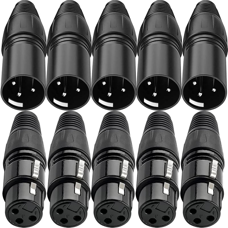 10Pcs 3 Pin Xlr Solder Connector, 5 Male And 5 Female Xlr | Reverb UK
