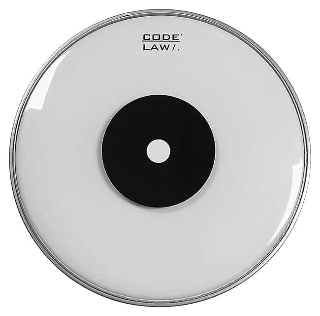Code Drumheads 12" Law transparent Black Dot Tom Fell | Reverb