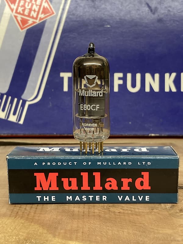 E80CF Mullard, true NOS, special quality 6BL8 with gold pins | Reverb