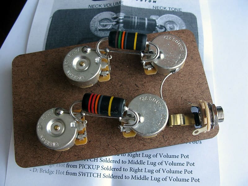 Emerson Custom T-DLX-500K Telecaster Deluxe 500K Prewired Kit | Reverb