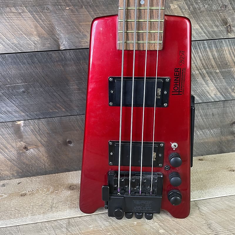 Hohner B2A Steinberger Headless Bass Red w/OHSC Red | Reverb