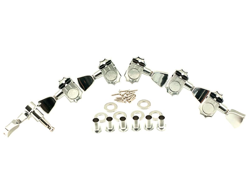 Kluson Revolution Tuners - 3x3 Metal keystone button - Chrome | Reverb