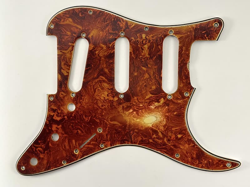 Stratocaster Celluloid Top Tortoise Pickguard - Fire Flame | Reverb
