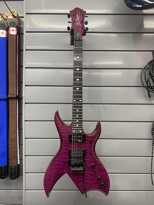 B.C. Rich Bich NJ Neck Thru 2000's - Quilted Purple/Magenta | Reverb