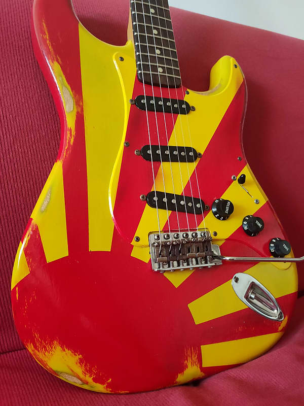 Custom Made Stratocaster Relic ''Rising Sun'' Fender Custom | Reverb