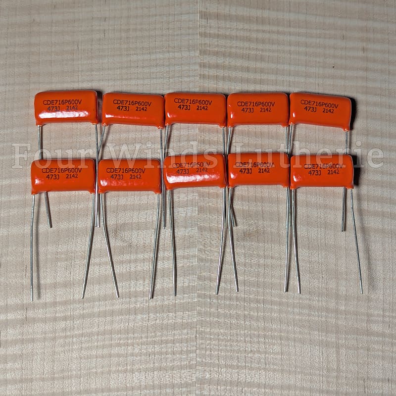 10 Orange Drop .047 µF Capacitors 716P 600V Polypropylene | Reverb