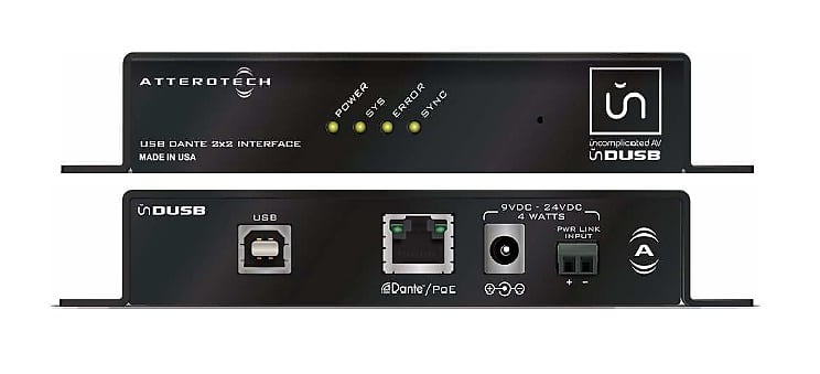 |New in Box|- Attero Tech unDUSB 2x2-Channel Dante to USB | Reverb