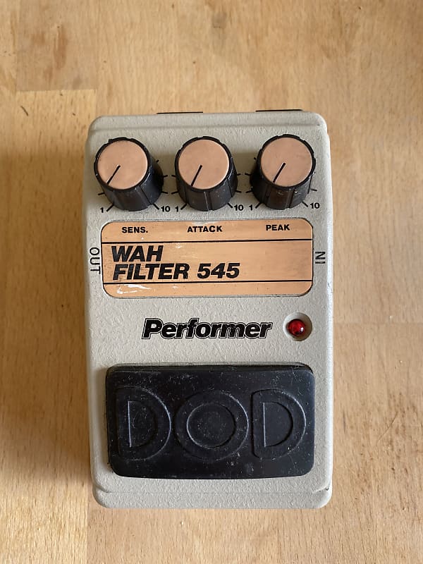 RARE Dod Performer Wah Filter 545 with psu and battery cover | Reverb