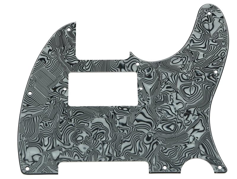 *NEW Blk/Wht Abalone HUMBUCKER Telecaster PICKGUARD for USA | Reverb