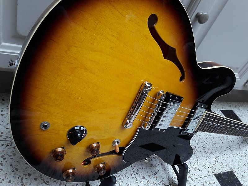 Tokai ES156 Sunburst ( ES345 ) Bone Nut, Amber Pickups, | Reverb