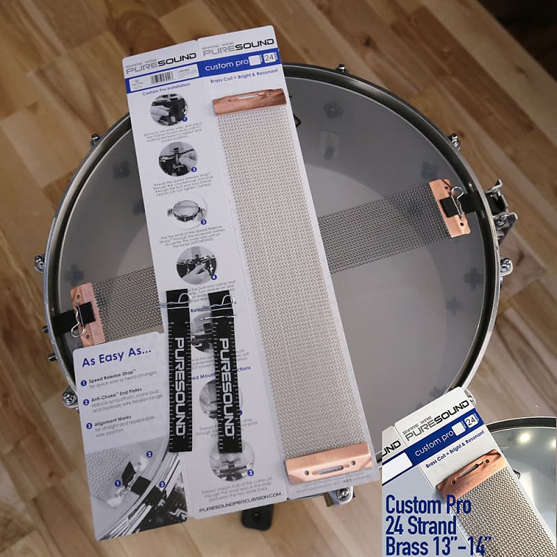 PURESOUND CUSTOM PRO BRASS 24 STRAND SNARE WIRE (SIZES 13" | Reverb