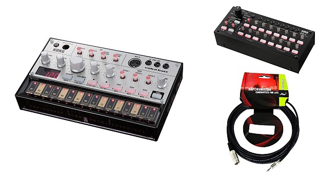 Korg Volca Bass w/ Korg SQ-1 Step Sequencer Bundle & MIDI | Reverb