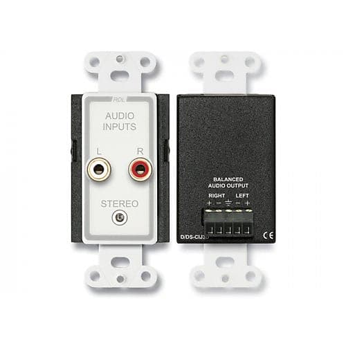 RDL D-CIJ3D RCA + 3.5MM Input Wall Plate (White) | Reverb