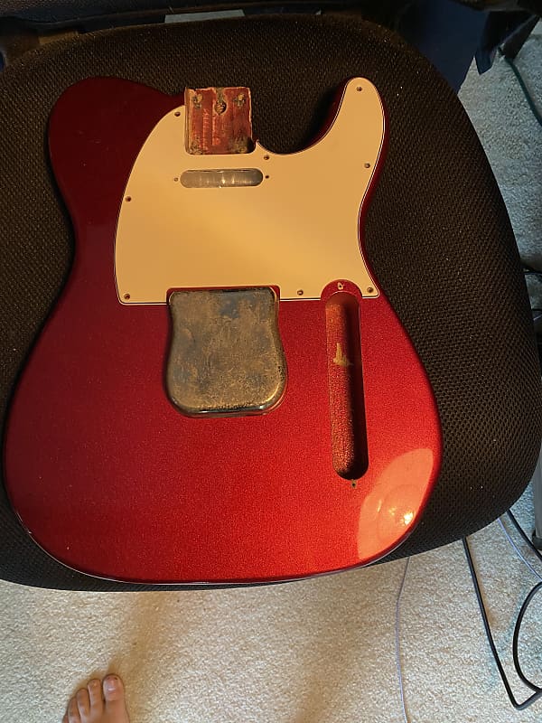 Red sparkle Telecaster Body | Reverb